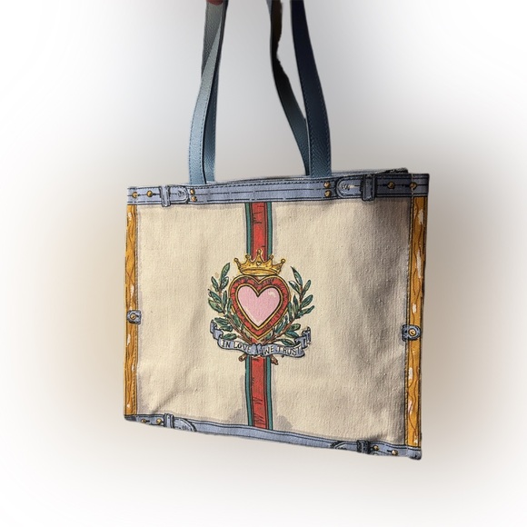 Brighton | Bags | Brighton In Love We Trust Tote Bag Tom Clancy Canvas ...